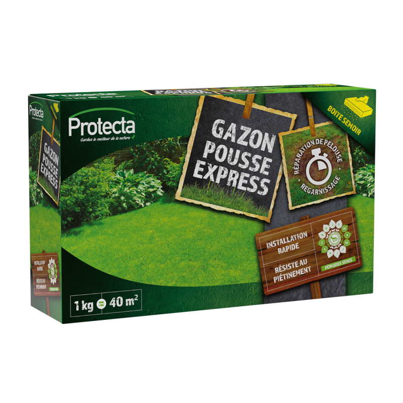 Gazon pousse express boîte semoir 1kg - Protecta